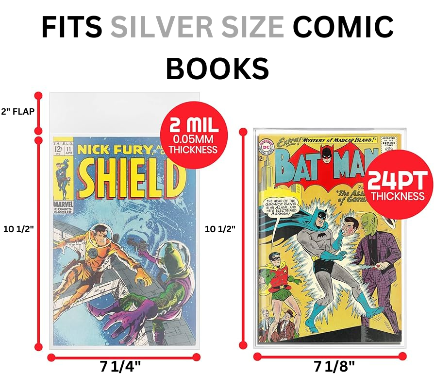 24pt Silver Comic Backing Boards – Comic Pro Line