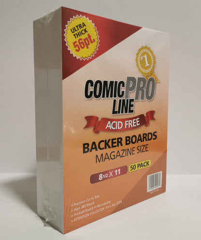 56pt Backer Boards - Magazine Size - 56pt - 8 1/2" x 11" – Comic Pro Line