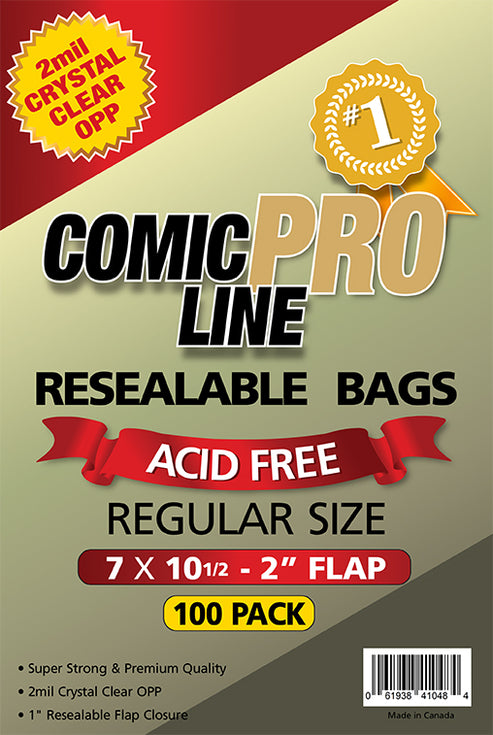ComicProLine Regular Size Resealable Comic Bags – Comic Pro Line